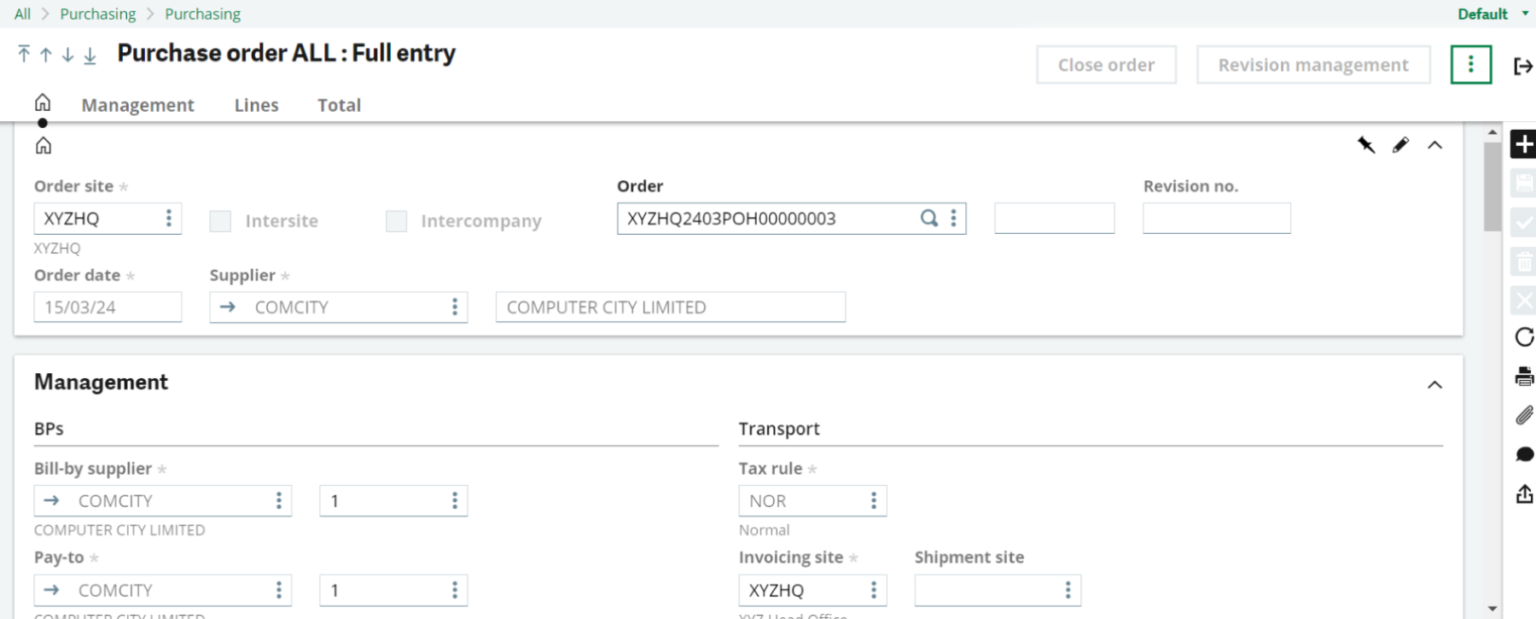 How to Create Purchase Orders in Sage X3 - Consultingbord